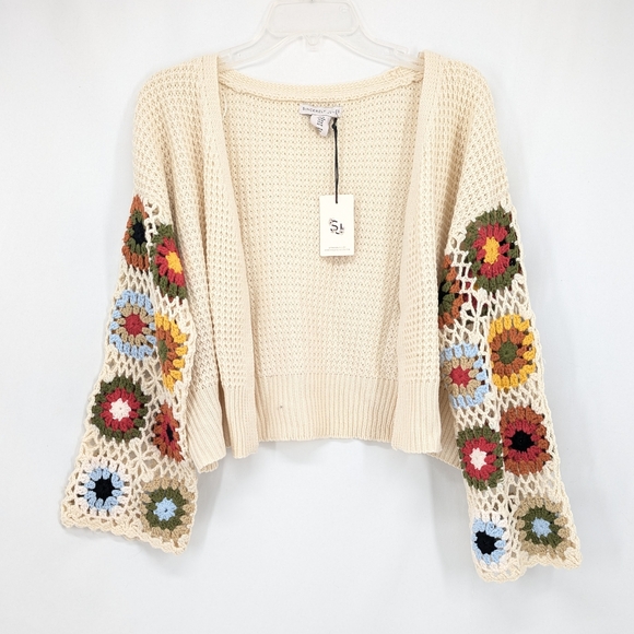 Sincerly Jules | Sweaters | Nwt Sincerely Jules Granny Square Cream ...